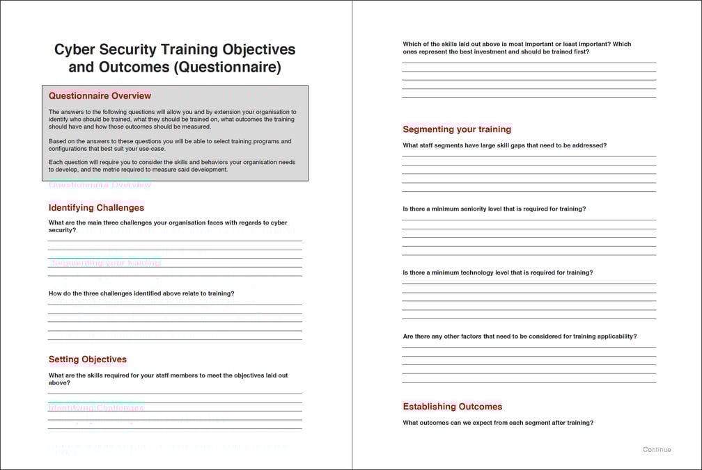 How to Define the Right Cyber Security Training Objectives and Outcomes